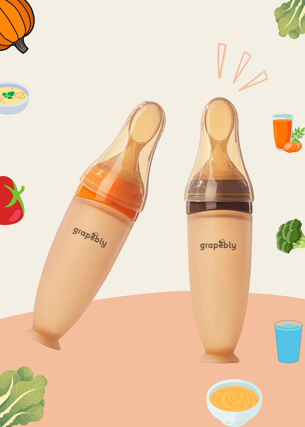 Grapebly Silicone Baby Food Feeder