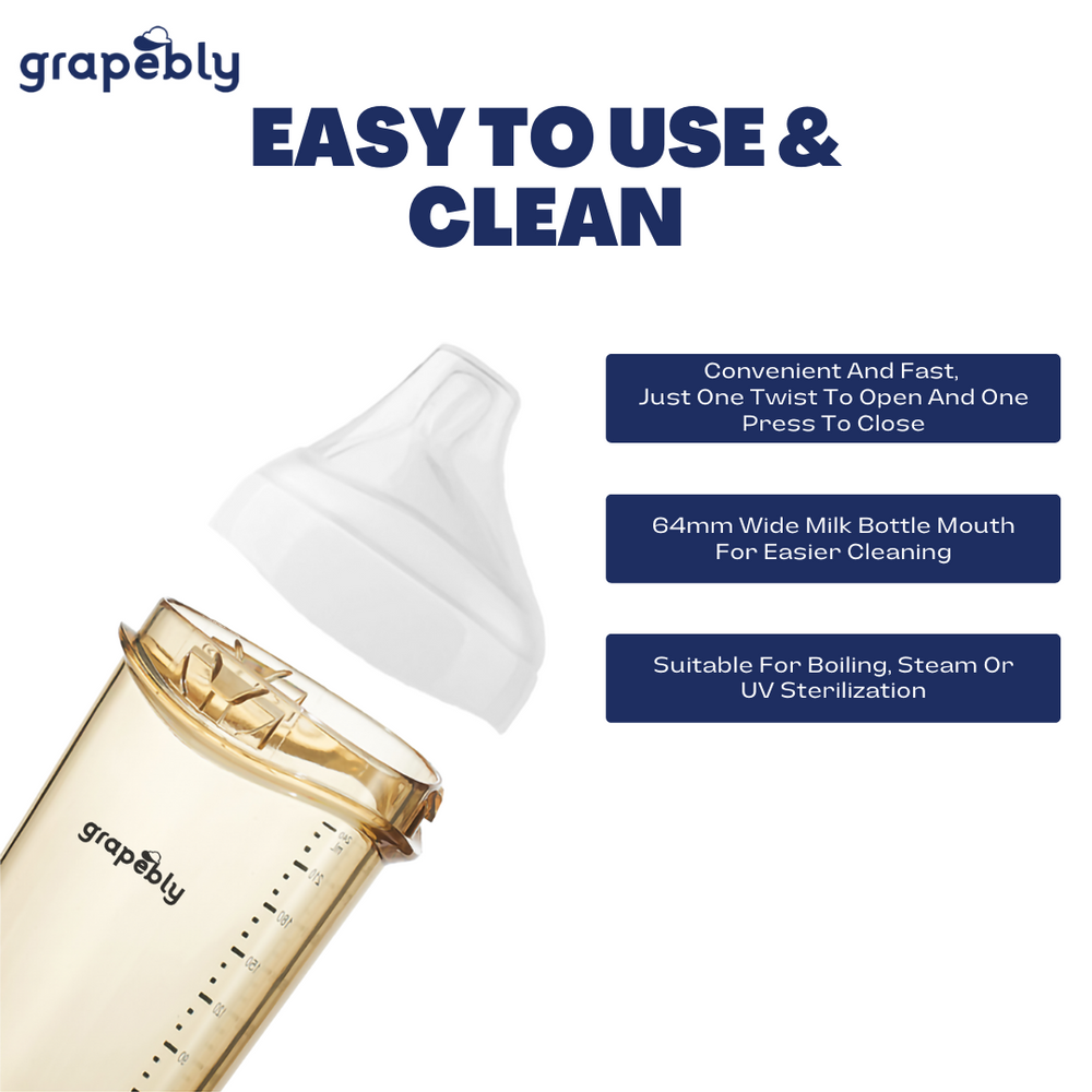Grapebly PPSU Anti Colic Feeding Bottle Starter Bundle | For Newborn